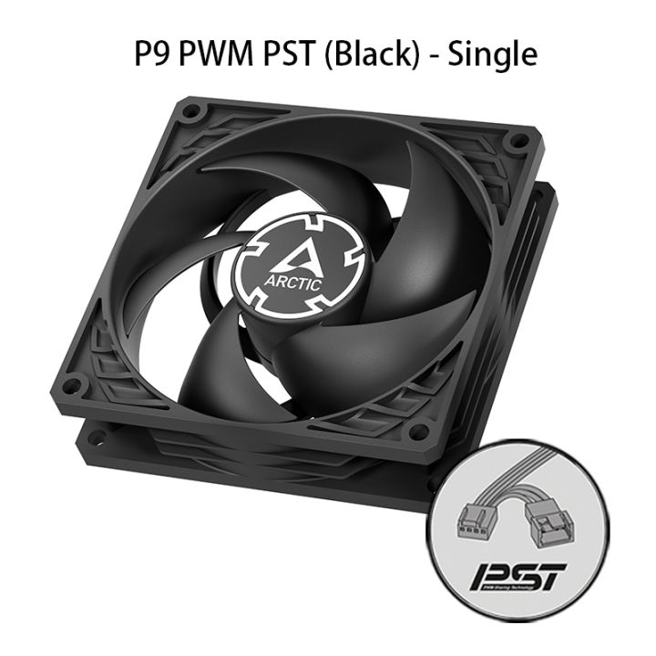 ARCTIC P9 PWM PST Black Fan,92 mm PWM Fan with Cable Splitter ...