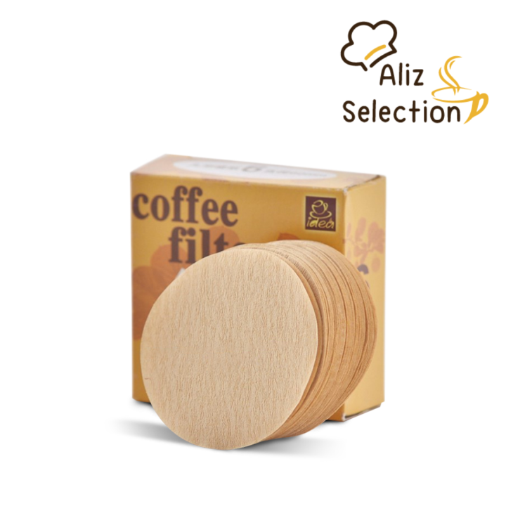100 sheets/1 pack (Brown/white) drip coffee filter paper coffee filter ...