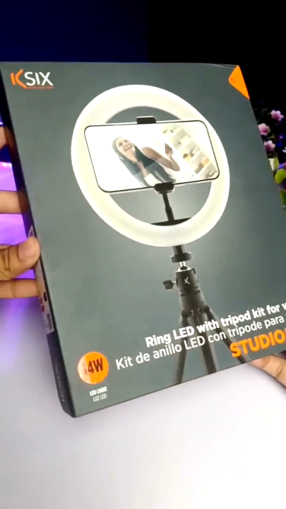 KSIX 20Cm LED Ring with Tripod Kit | KSIX Light Ring, Adjustable 1,60 m ...