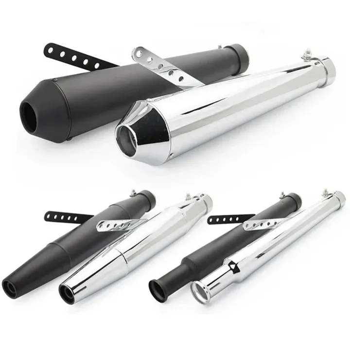 Motorcycle Exhaust Muffler Retro Vintage Classic Electroplating Escap ...