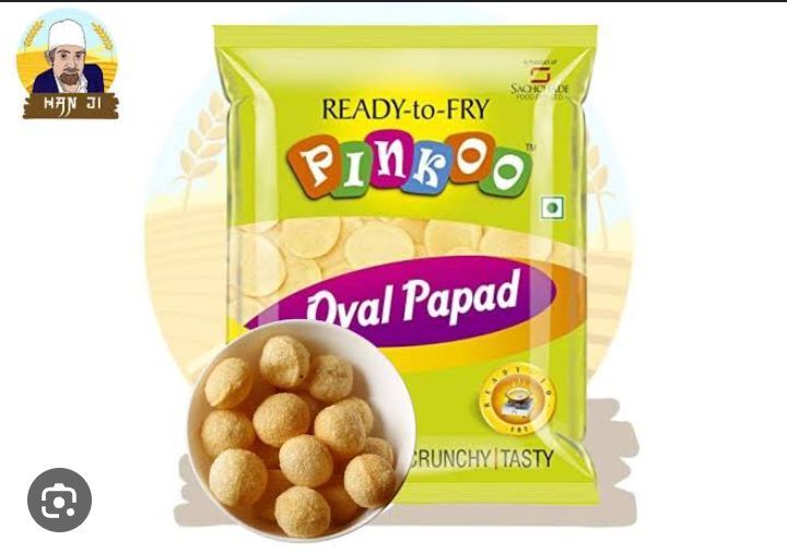 Ready to fry PINKOO OVAL PAPAD-1kgs | Daraz.com.bd
