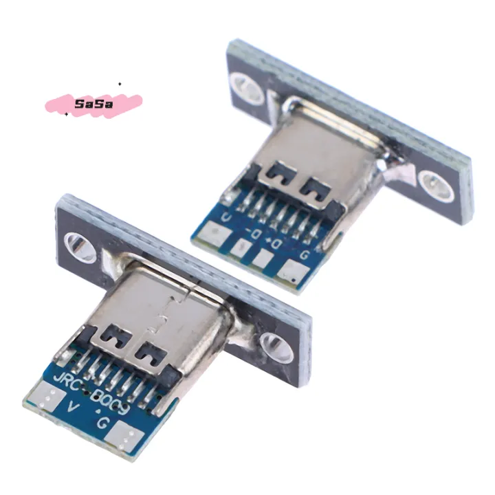 10Pcs USB 3.1 Type C Socket Female Connector Jack with Screw Fixing ...