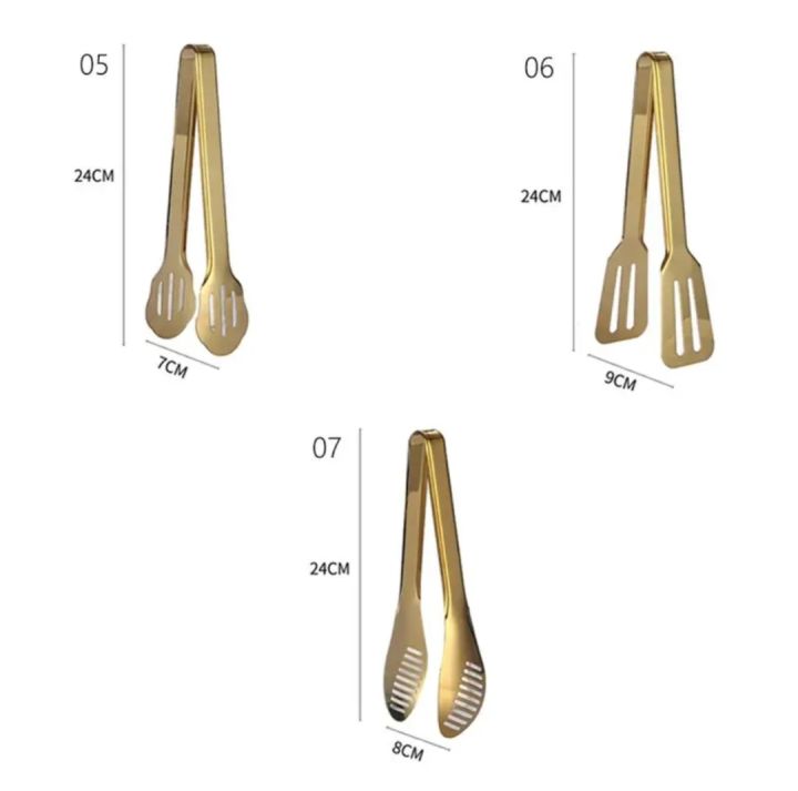 Chimta - Stainless Steel Gold Colour Food Serving Tong - Turner - Roti ...