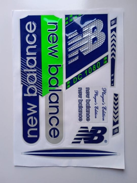 New 3D 2024 NEW BALANCE Green & BlueEdition Cricket Bat Sticker For ...