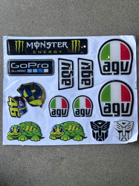 3D Rubber Coated Sticker Set | Daraz.com.np