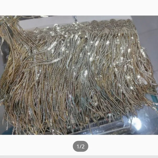 Fancy Hanging sitara lace lacess for cloth 2.5 yads | Daraz.pk