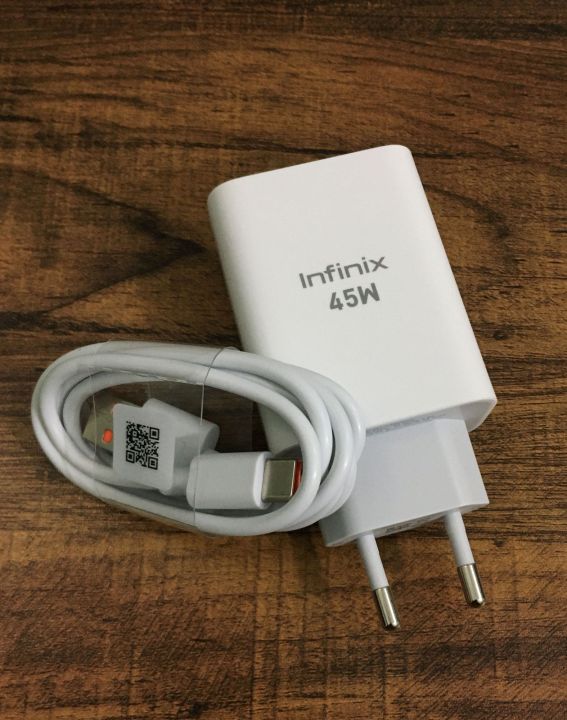 Infinix 45watt Genuine Adaptor with Cable Type C | Daraz.pk