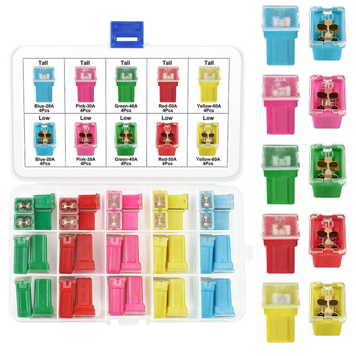 Automotive cartridge fuse - High low box fuse, 20A 30A 40A 50A 60A ...