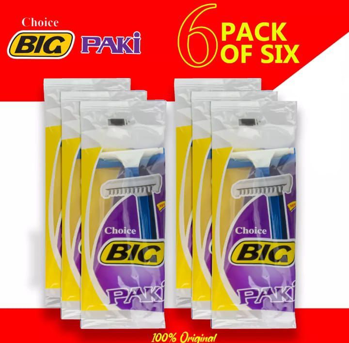 Original Choice Big Paki Disposable Body Razor (6 Pieces) For Male and ...