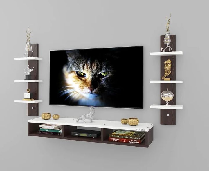 Mounted TV Unit, with TV Stand Unit Wall Shelf for Living/Badroom Room ...