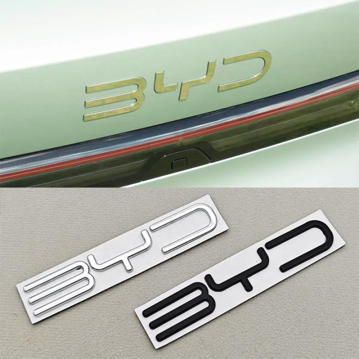 1PC 3D Metal BYD Logo Car Letters Badge Tail Sticker Rear Trunk Emblem ...