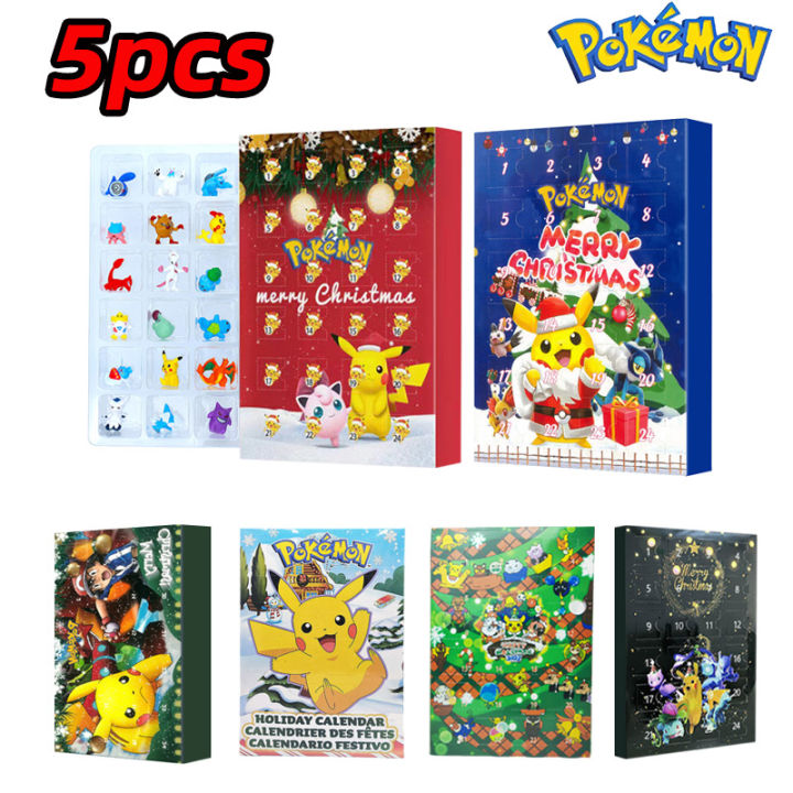 Pokemon Figure Christmas Halloween Advent Calendar Gift Kawaii Pikachu ...