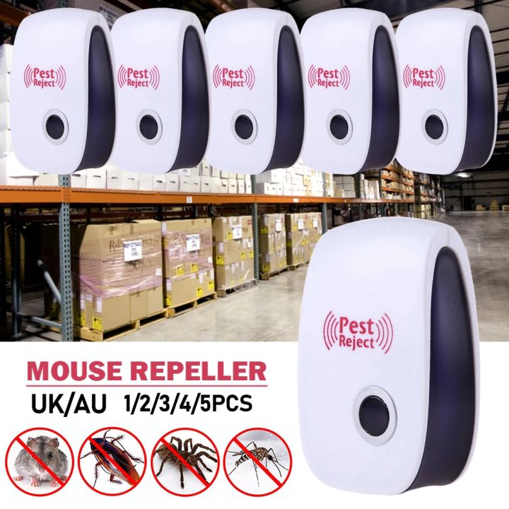 UK/AU Plug Electric Ultrasonic Ant Mice Spider Mosquito Cockroach ...