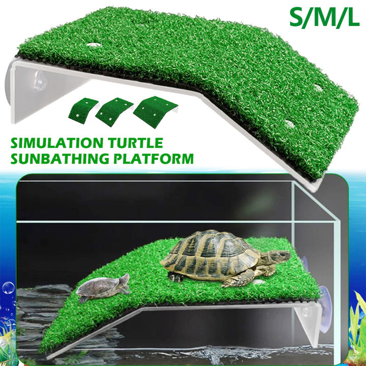 Fish Tank Lawn Turtle Basking Platform Turtle Climbing Platform with ...
