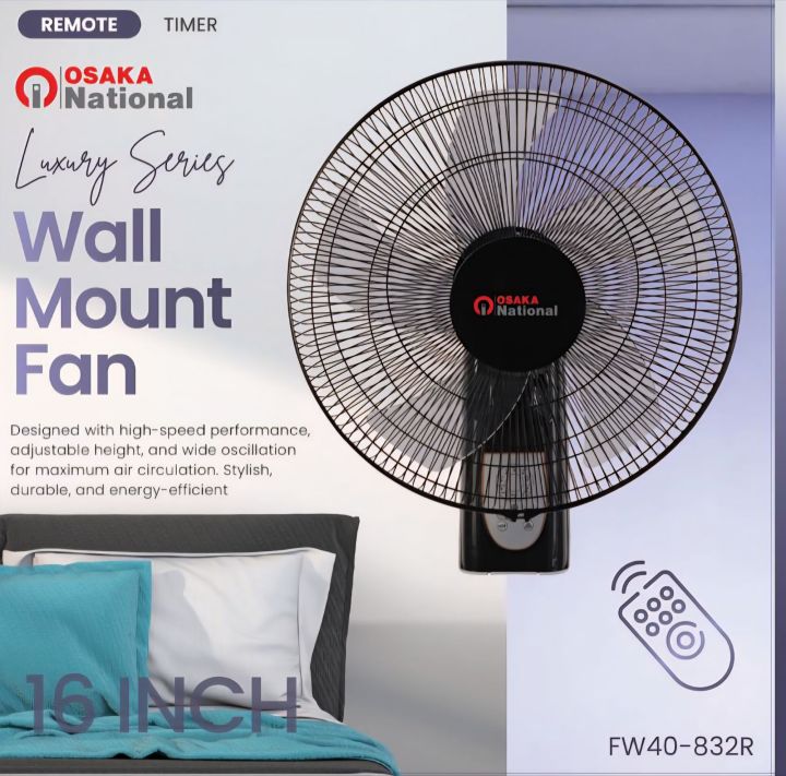 Osaka National Remote Wall Fan 5 Blade 16 inch | Daraz.lk