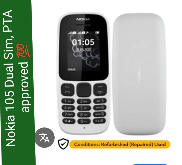 Nokia 105 Dual Sim, PTA approved, made in Vietnam, soft keypad, Urdu ...
