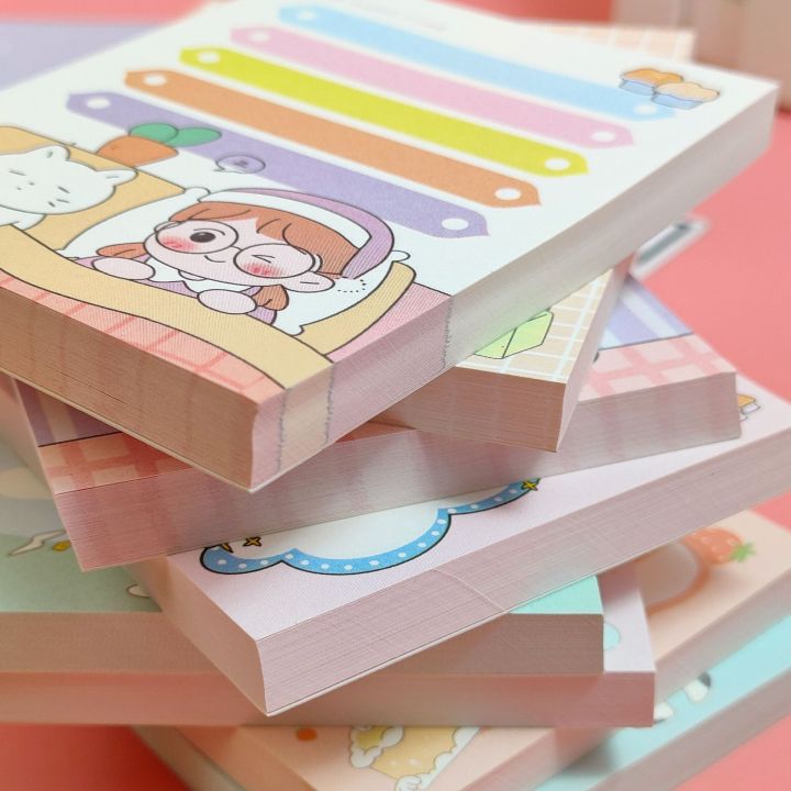 Creative cartoon sticky note book Girl heart Internet celebrities can ...