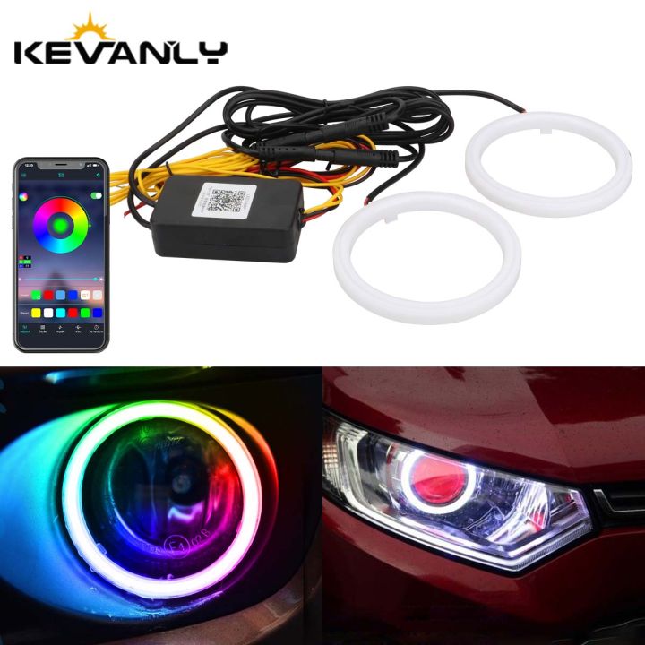 12V 24V Motorcycle RGB Angel Eyes Halo Rings Lights with Turn Signal ...
