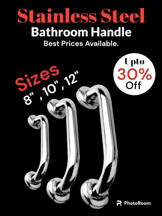 Stainless Steel Bath Grab Bar for shower | Bath handle for disable | 12 ...