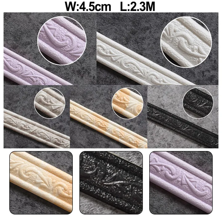 Skirting Border Wall Trim Line 3D Decorative Edging Environmental Foam ...