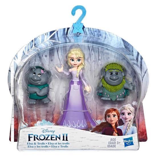 Elsa frozen Disney princess with two troll figures inspired by movie ...