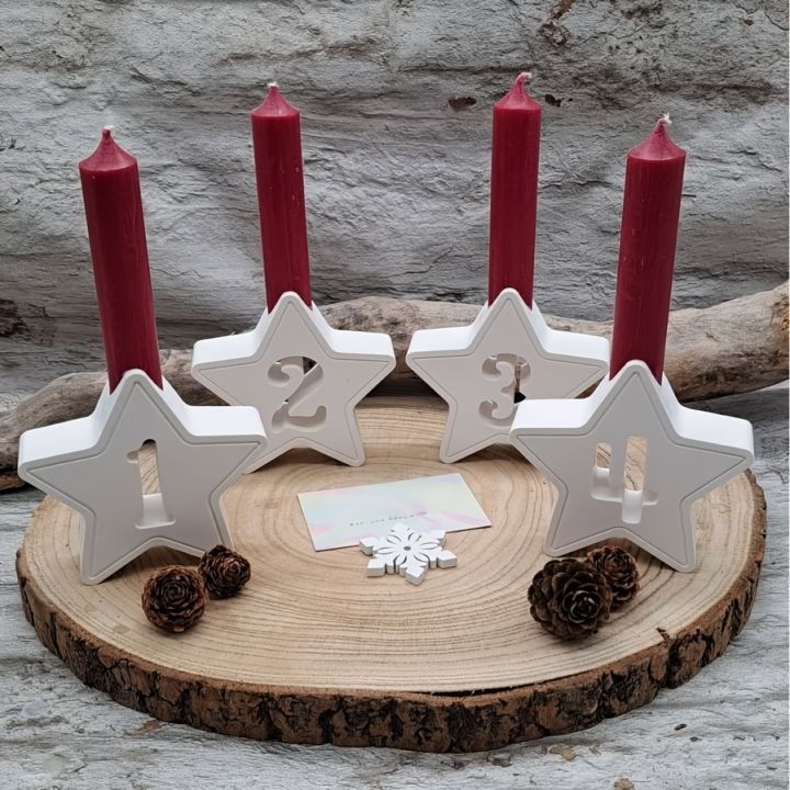 SILIKE LUFEI Christmas Advent Calendar Candle Holder Set - 1234 ...