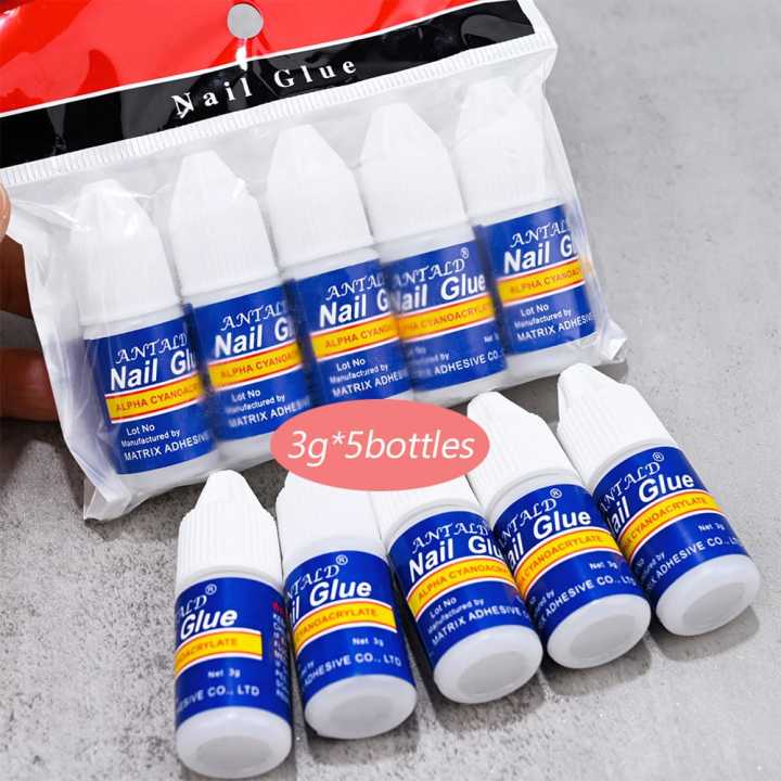 Fast Drying Nail Glue for Acrylic Fake Nails (Pack of 5). 3g | Daraz.pk