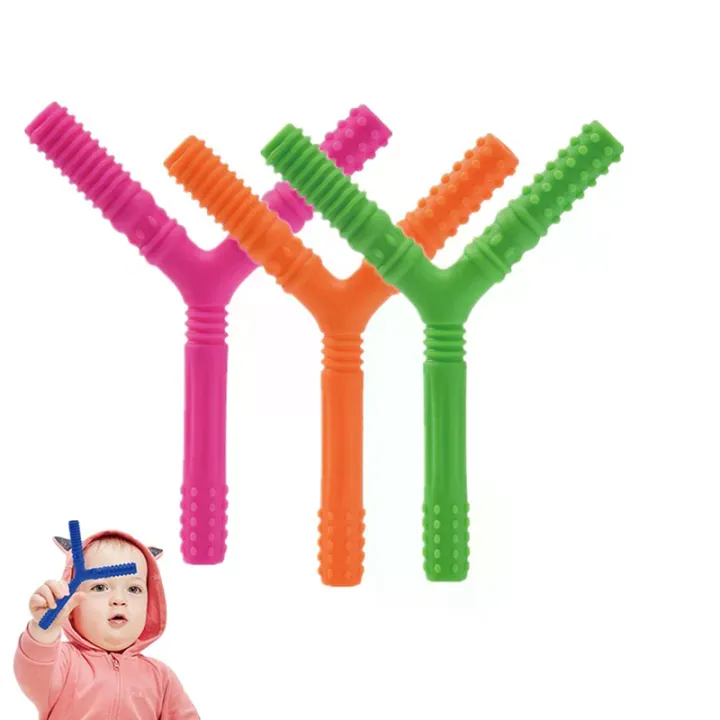 Kid Chewing Tube Speech Therapy Teeth Massager Children Talk Tools For ...