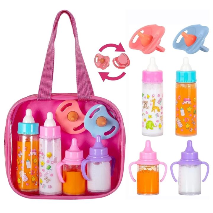 Large size Baby Doll Feeding Bottle Set Baby Care Toy Stroller 2pcs ...