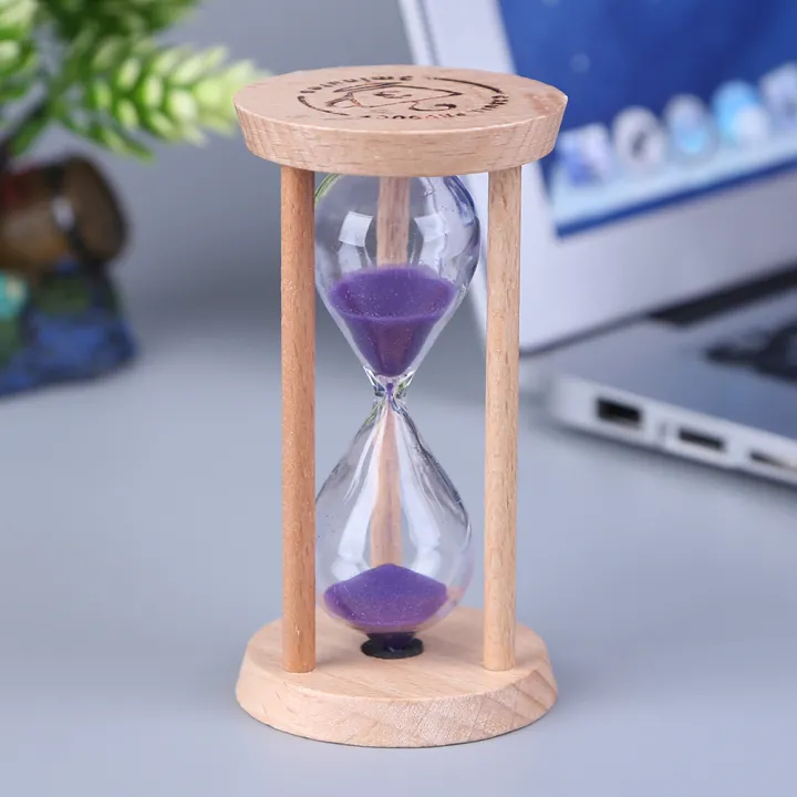 Creative Wooden Sand Clock 3 Minutes Hourglass Sandglass Kid Toothbrush ...