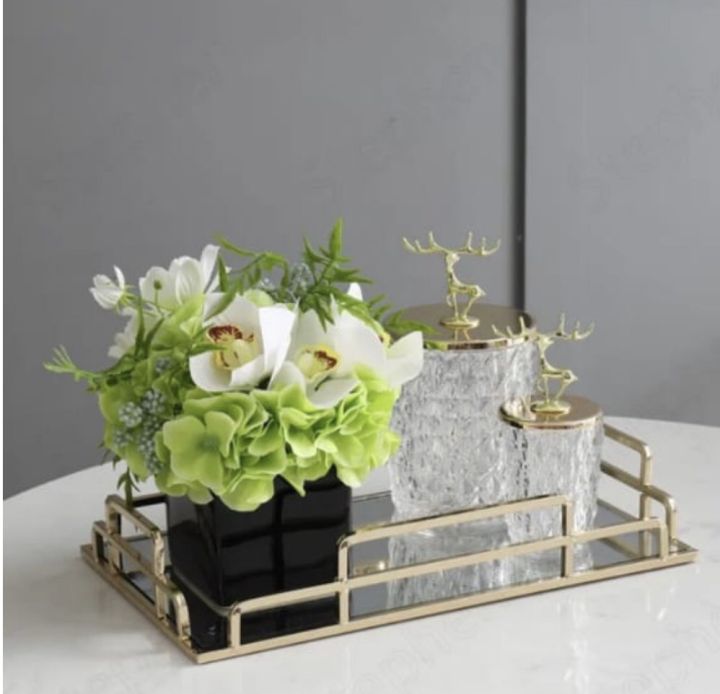 Luxury design racktangle shape new serving tray | Daraz.pk