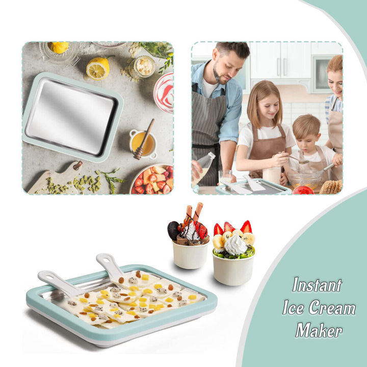 M.H [TOPS] Ice Cream Roll Maker Kit – Rolled Ice Cream Maker Pan with ...