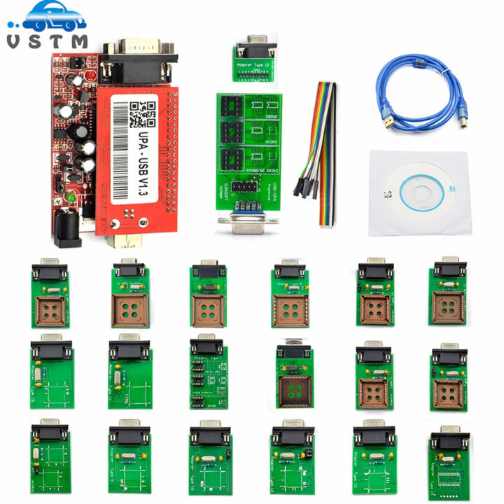 New UPA USB Programmer V1.3 with full adapters Main Unit UPA-USB 1.3 UPA USB V1.3 ECU Chip ...