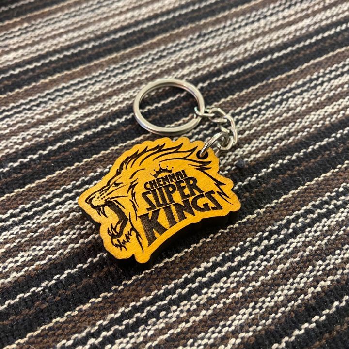 Chennai Super Kings - IPL - Cricket - Medium Size - Wooden Keyholder ...