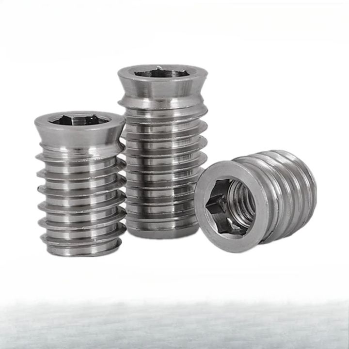 5Pcs Stainless Steel Wood Insert Nuts Embedded Furniture Nut Insert ...