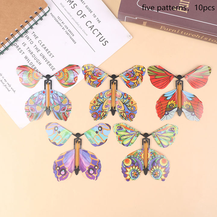 10 PCS Magic Wind Up Flying Butterfly Surprise Box Explosion Box in The ...