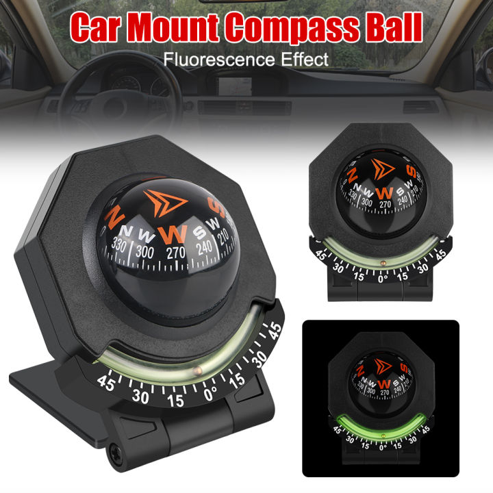 High Precision Navigation Car Mount Compass Ball Car Dashboard Compass ...