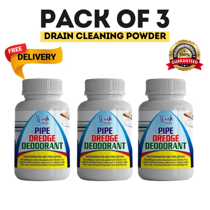 PACK OF 3 | Powerful Toilet & Sink Clog Remover Drain Cleaner Powder ...