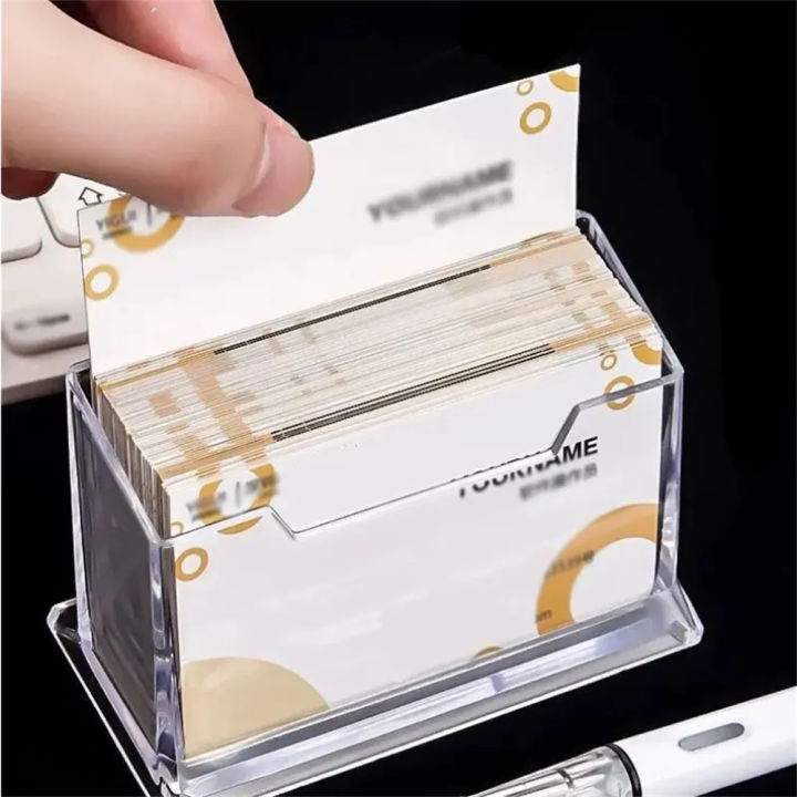 Single Layer Transparent Desktop Business Card Display Stand Box ...