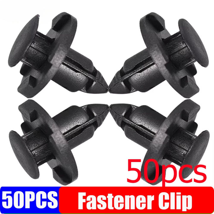 50Pcs Universal Auto Bumper Fender Push Rivet Retainer 8mm Plastic Car ...