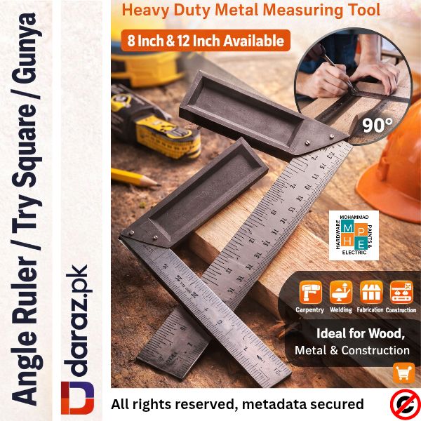 L shape measuring Scale, Angle Ruler, Gunya. Measuring Tool. | Daraz.pk