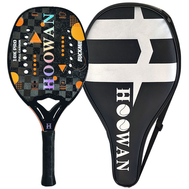 HOOWAN BUCKMIE Beach Tennis Racket Carbon Fiber 18K Grit Treatment ...
