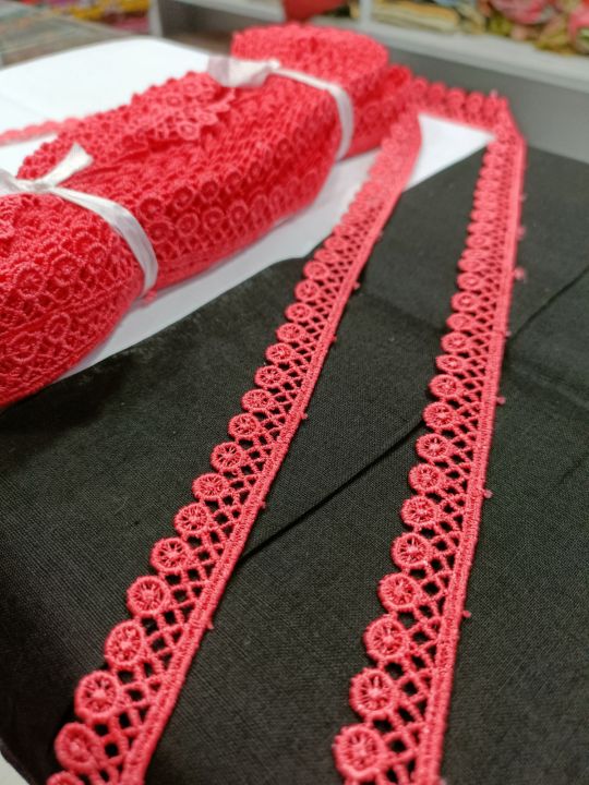 1.2 cm 5 goz Cross Flower Jori Crochet Lace Trims Dress Embroidery ...