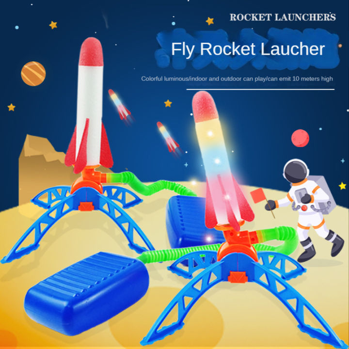 Children Feet Pump Small Air Rocket Launch Toys Outdoor Jump Stomp ...