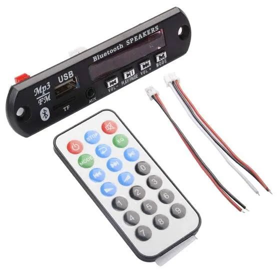 Bluetooth Mp3 Player with Remote Control & Audio System Support AUX USB ...