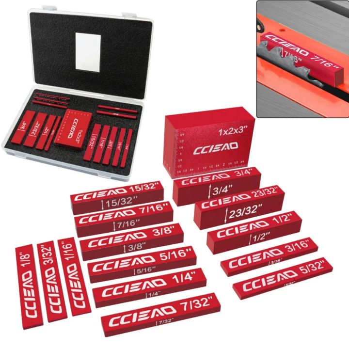 15pcs Precision Setup Bars Aluminum Gauge Block Set, Inch Height Gauge ...