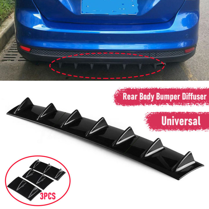 Car Modification Parts New Style Universal Rear Bumper Spoiler Diffuser ...