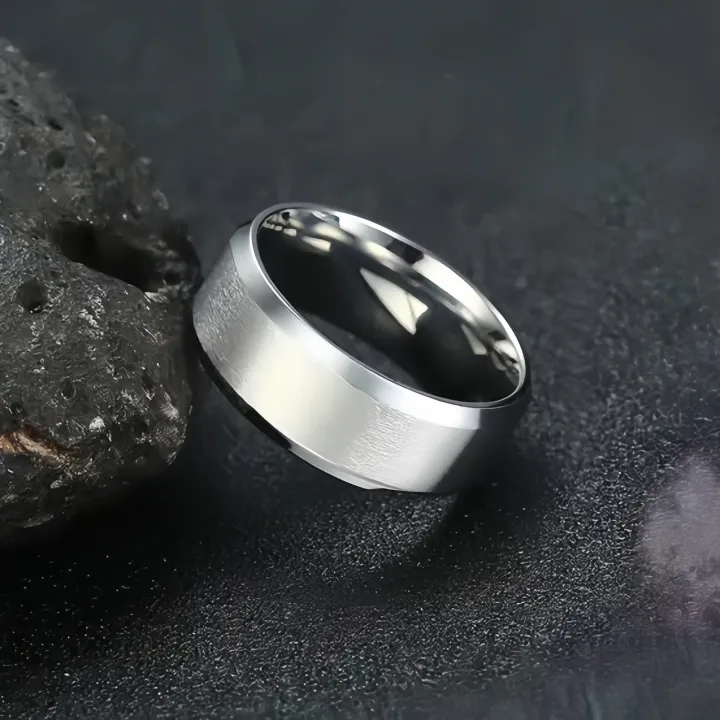 Buy 1 get 1 free Silver Titanium Chala Ring for Men | Daraz.pk