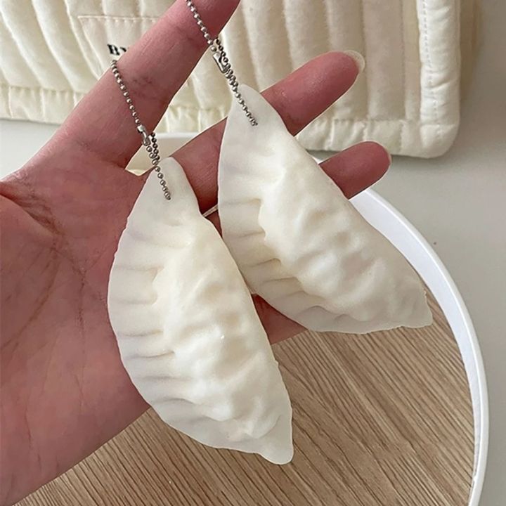 Simulation Dumplings Keychain Bag Pendant Cute Mini Squishy Toy ...