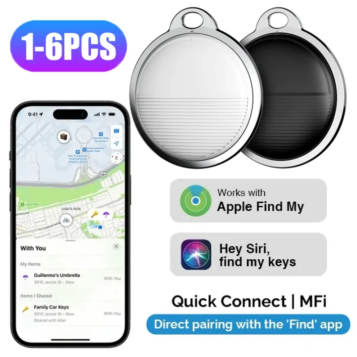 Mini GPS Lost Tracker Bluetooth Work With for Apple Find My APP Smart ...
